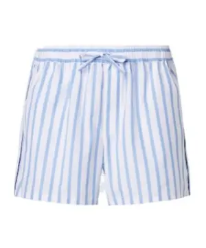 Dolce & Gabbana Striped Cotton And Silk Poplin Shorts - Blue