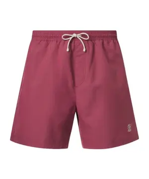 Brunello Cucinelli Logo Swim Trunks - Red