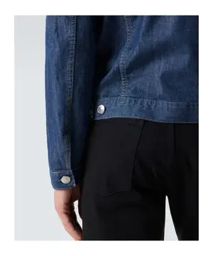 Brunello Cucinelli Leather-trimmed Denim Jacket