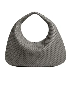 Bottega Veneta Maxi Veneta Shoulder Bag - Basalt Ash