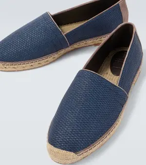 Brunello Cucinelli Suede-trimmed Canvas Espadrilles