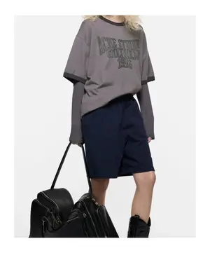 Acne Studios Logo-print Layered T-shirt - Gray