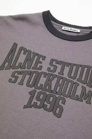 Acne Studios Logo-print Layered T-shirt - Gray