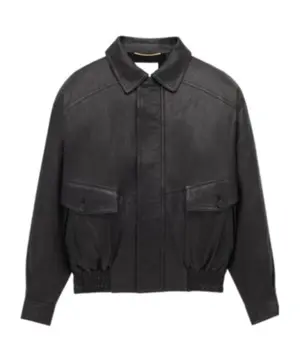 Saint Laurent Zip-up Bomber Jacket - Black