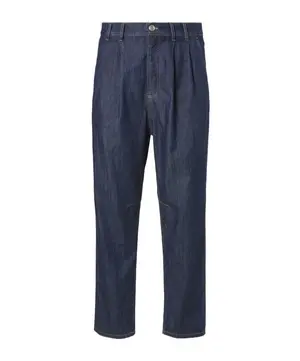Brunello Cucinelli Pleated Tapered Jeans - Black
