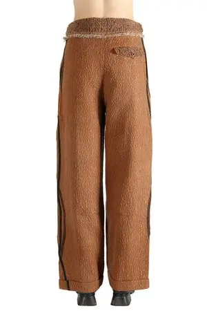 COMMUNS Striped Trousers With Elegant Waist Design
