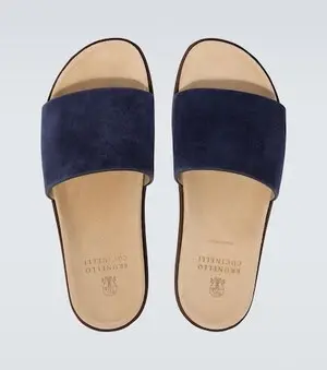 Brunello Cucinelli Suede Slides