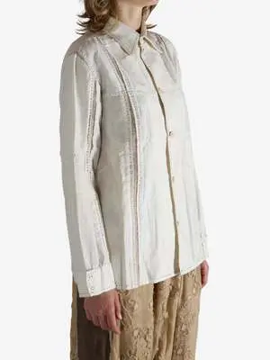COMMUNS Long-sleeve Shirt With Decorative Stitching