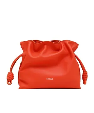 Loewe Flamenco Mini Clutch In Nappa Calfskin - Red