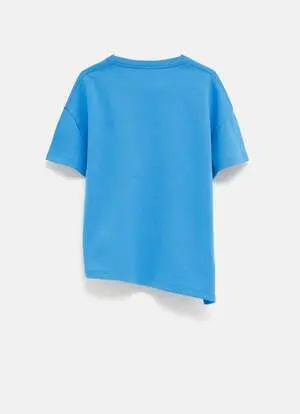 Loewe Asymmetrical T-shirt With Anagram Logo - Blue