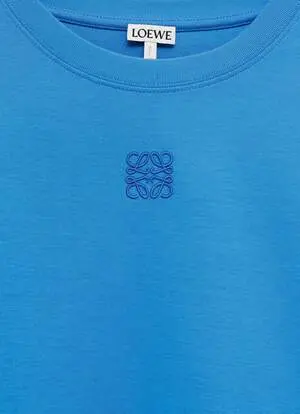 Loewe Asymmetrical T-shirt With Anagram Logo - Blue