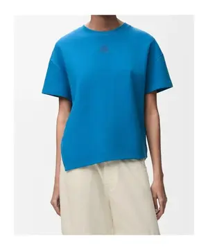 Loewe Asymmetrical T-shirt With Anagram Logo - Blue