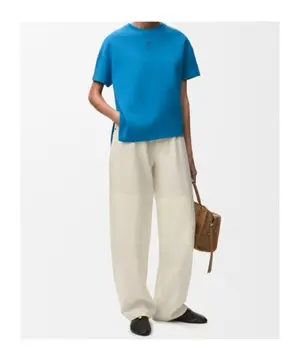 Loewe Asymmetrical T-shirt With Anagram Logo - Blue