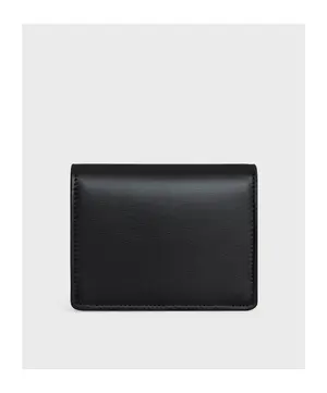Celine Business Card Holder Triomphe In Shiny Calfskin