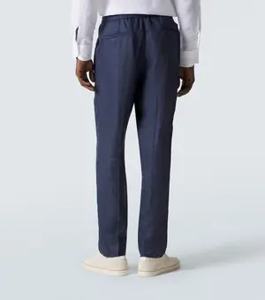 Brunello Cucinelli Linen Gabardine Tapered Pants