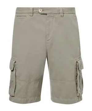 Brunello Cucinelli Cotton Cargo Shorts - Gray