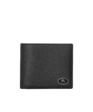 Burberry Knight Stamp Bifold Wallet - Black