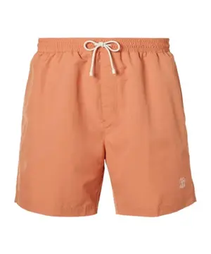 Brunello Cucinelli Logo Swim Trunks - Orange