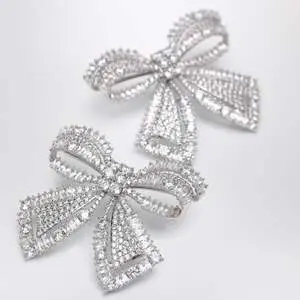 SELF-PORTRAIT Crystal Bow Earrings