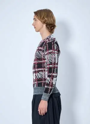 VIVIENNE WESTWOOD Plaid Piqué Sweater - Gray