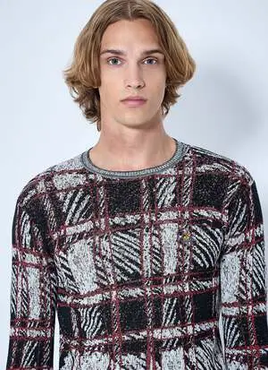 VIVIENNE WESTWOOD Plaid Piqué Sweater - Gray