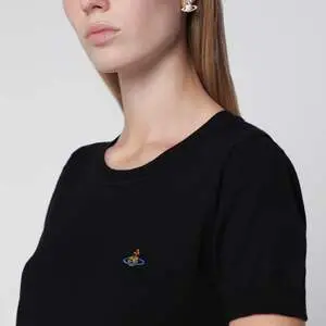 VIVIENNE WESTWOOD Bea Knitted Cotton And Cashmere T-shirt - Black