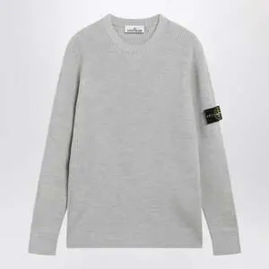 Stone Island STONE ISLAND Ribbed Crew Neck Sweater Cream