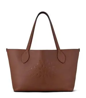 Mulberry Leather Tree Tote Bag - Brown