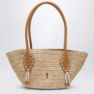 CHRISTIAN LOUBOUTIN Venus Mini Tote Bag In Raffia - Cream