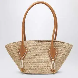 CHRISTIAN LOUBOUTIN Venus Mini Tote Bag In Raffia - Cream