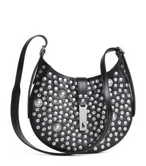 POLO RALPH LAUREN Polo Ralph Lauren Leather Studded Shoulder Bag