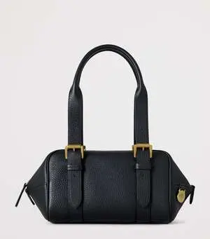 Mulberry Small Leather Boston Shoulder Bag - Black