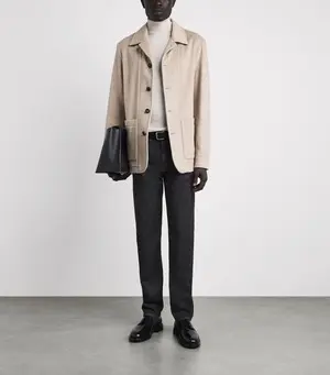 Canali Stretch Cotton-cashmere Straight Jeans