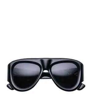 JACQUES MARIE MAGE Barclay Aviator Sunglasses - Black