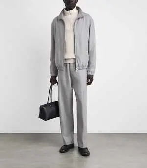 LARDINI Zip-up Stretch-virgin Wool Jacket