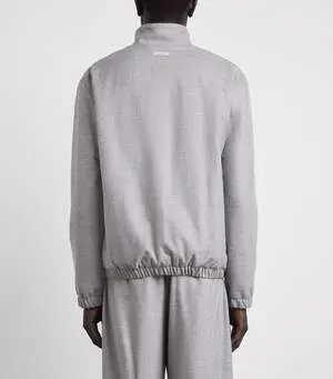 LARDINI Zip-up Stretch-virgin Wool Jacket