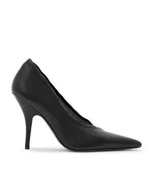 ALLSAINTS Vera Leather Pointed Toe Stiletto Pumps - Black