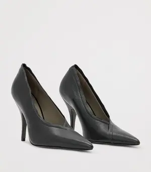 ALLSAINTS Vera Leather Pointed Toe Stiletto Pumps