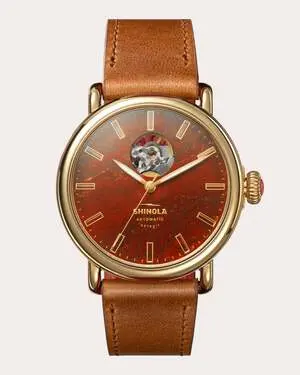 Shinola Jasper Runwell Gilda 39mm Leather-strap Watch - Red