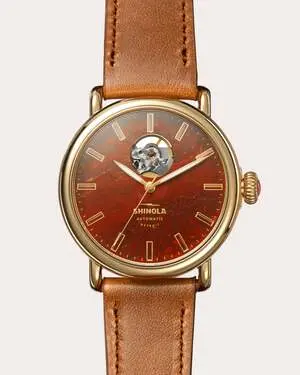 Shinola Jasper Runwell Gilda 39mm Leather-strap Watch