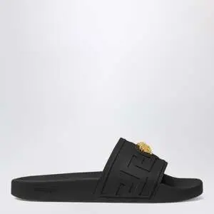 Versace La Medusa Rubber Slides - Black