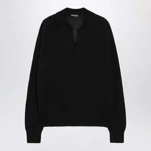 TOM FORD Long-sleeve V-neck Cashmere And Silk Polo