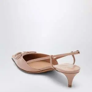Valentino Garavani Vlogo Signature Patent Leather Slingback Pumps - Pink