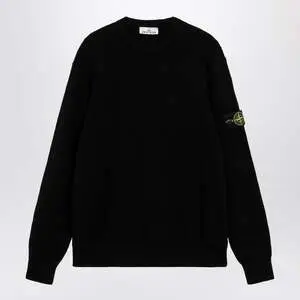 Stone Island Wool Crewneck Sweater - Black