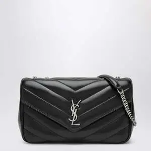 Saint Laurent Loulou Medium Quilted Lambskin Leather Bag - Black