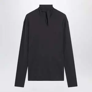 LEMAIRE Long-sleeved Sweater With Integrated Scarf Detail - Gray