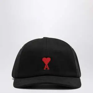 AMI Paris Baseball Cap With Embroidered Logo - Black