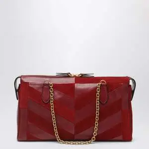 Valentino Garavani Medium Panthea Shoulder Bag In Suede And Nappa Leather - Red
