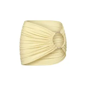 KHELA THE LABEL Don't Ring Twice Skirt In Butter - Yellow