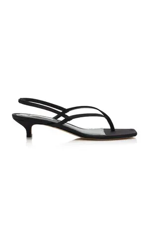 TOTEME Satin Slingback Sandals - Black